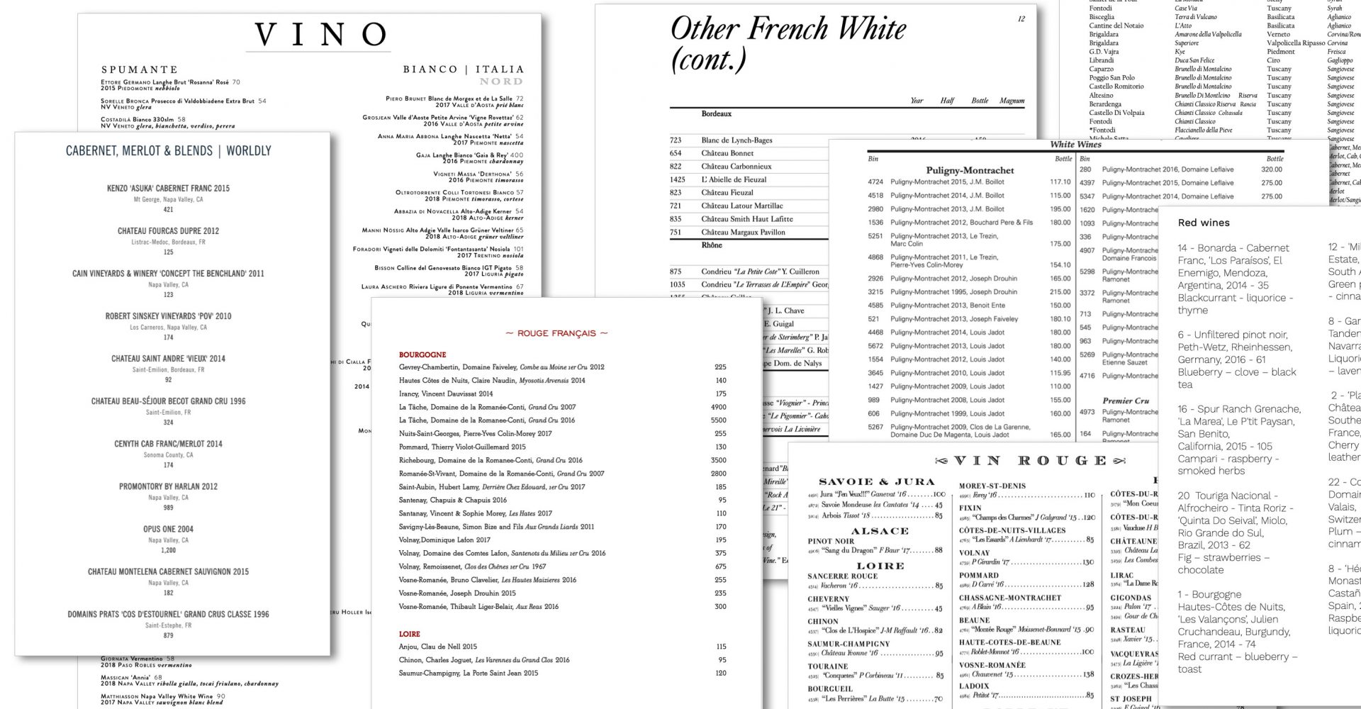 Mastering the Graphic Design of Your Wine List : Vinography